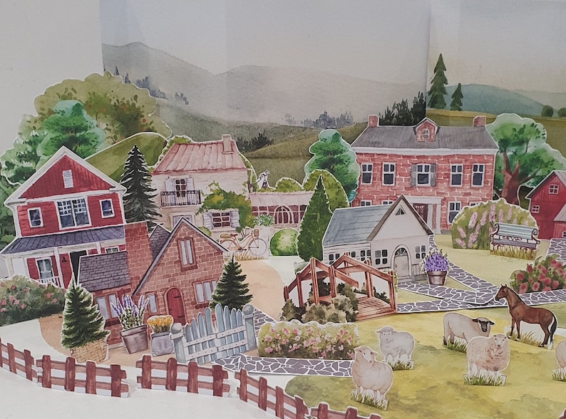 Build a Village, Printable Village Diorama, Countryside Play Set ...