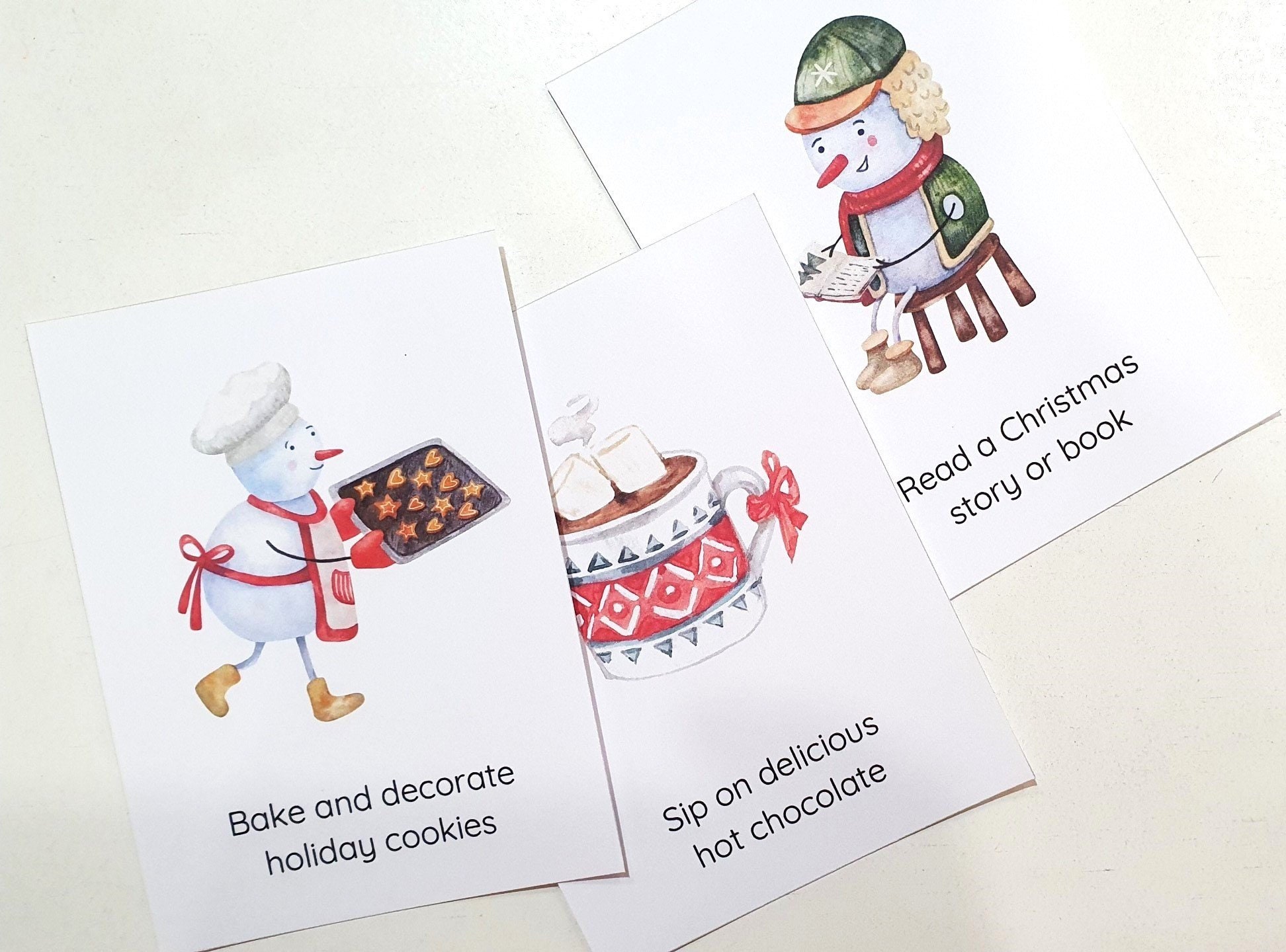 25 Printable Advent Activity Cards for Kids, Kids Action Cards ...