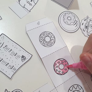 Bakery Coloring Set, Printable Bakery Play Set, Paper Food Play Items ...