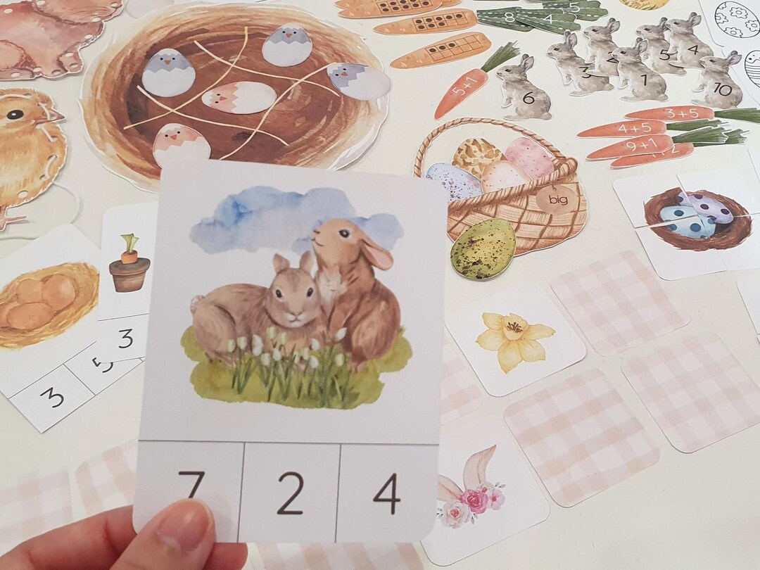 Easter Activity Pack, Easter Puzzles, Bunny Count and Clip Cards ...