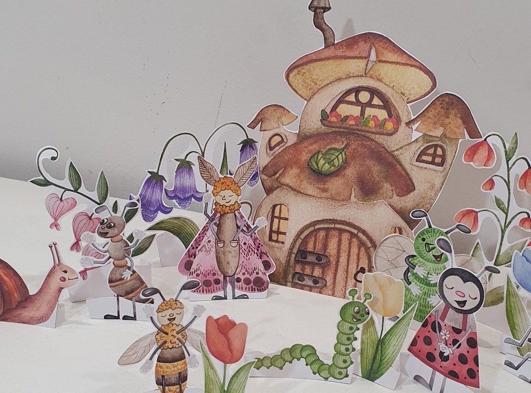 Mushroom House Printable Play Set, Paper Fairy Land, Paper Craft for ...
