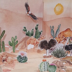 Build a Desert, Printable Desert Diorama, Desert Play Set, Paper Scene ...