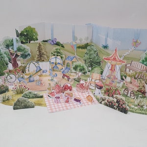 Build a Park, Printable Diorama, Picnic Play Set, Paper Scene, DIY Kids ...