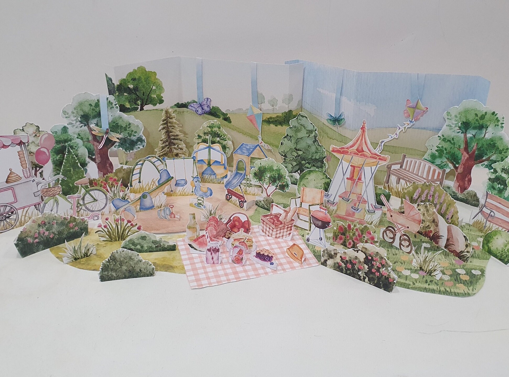 Build a Park, Printable Diorama, Picnic Play Set, Paper Scene, DIY Kids ...