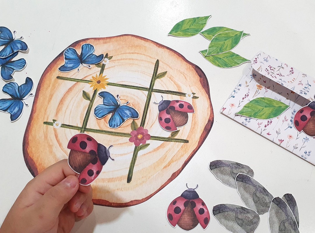 Garden Tic Tac Toe, Printable Family and Classroom Game, Educational ...