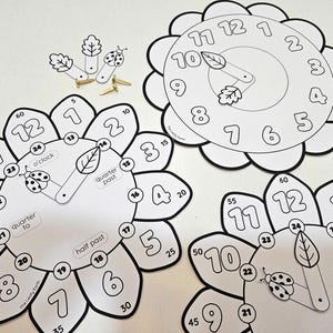 Paper Clock Math Craft, Build a Clock, Telling Time, DIY Kids Seasonal ...