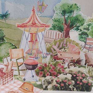 Build a Park, Printable Diorama, Picnic Play Set, Paper Scene, DIY Kids ...
