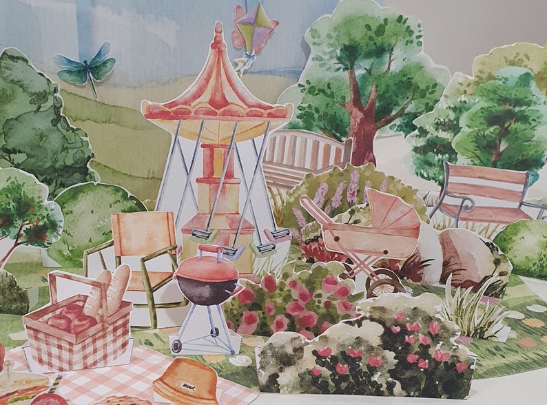 Build a Park, Printable Diorama, Picnic Play Set, Paper Scene, DIY Kids ...