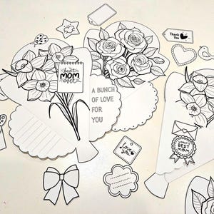 Paper Flower Bouquet Craft, Mother's Day, Valentine's Day, Kids Paper ...