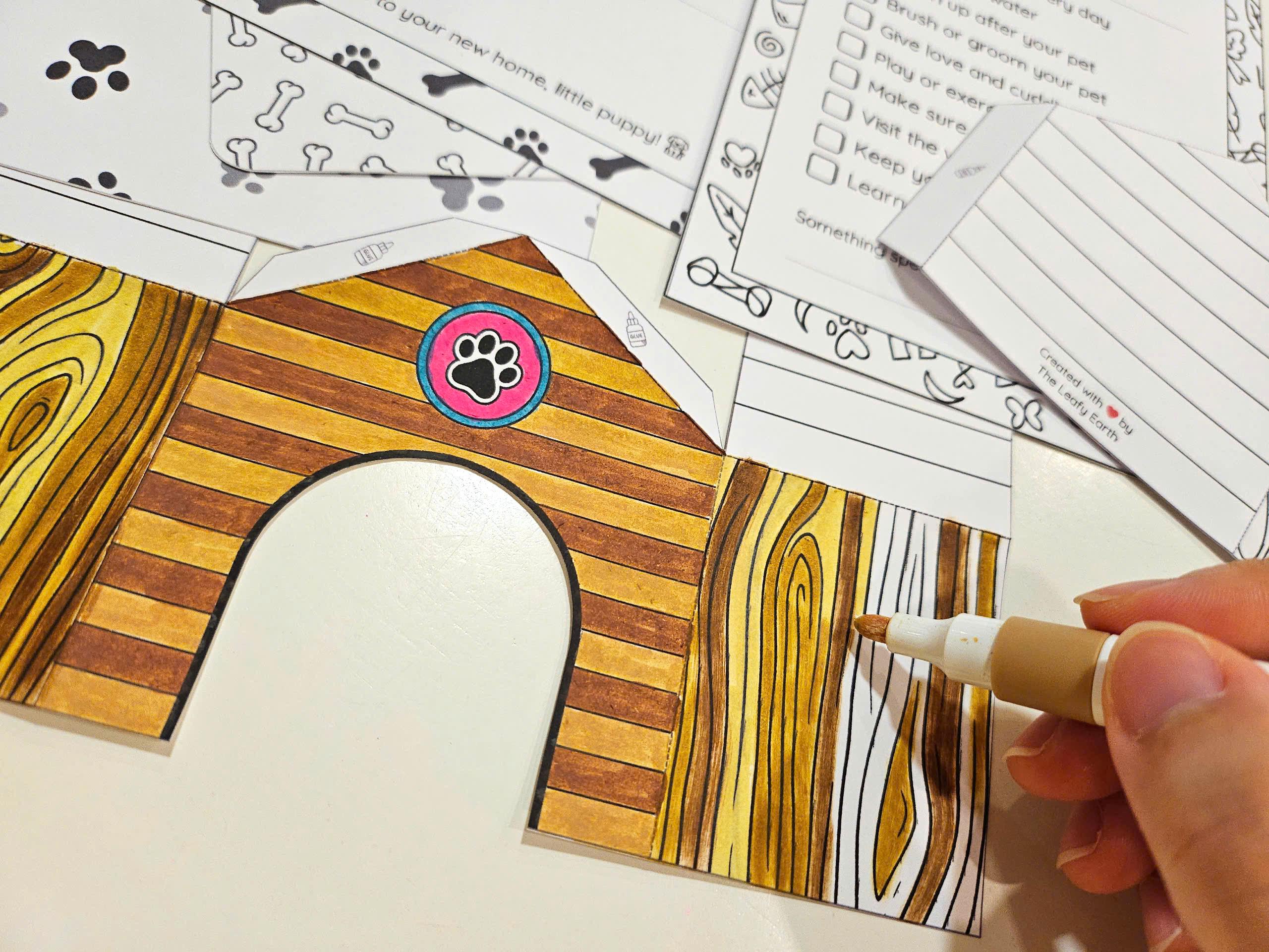 Puppy House Craft and Pet Care Activity, How to Care for a Pet, 3D ...