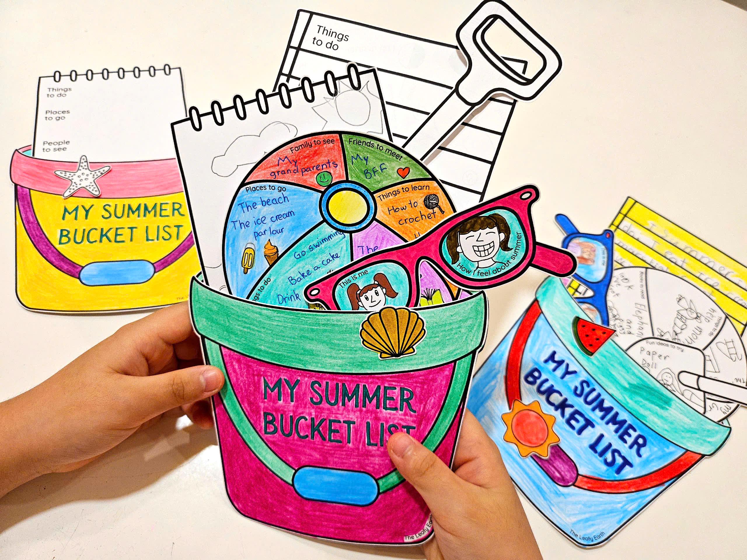 Summer Bucket List Craft, End of Year Writing Drawing Coloring ...