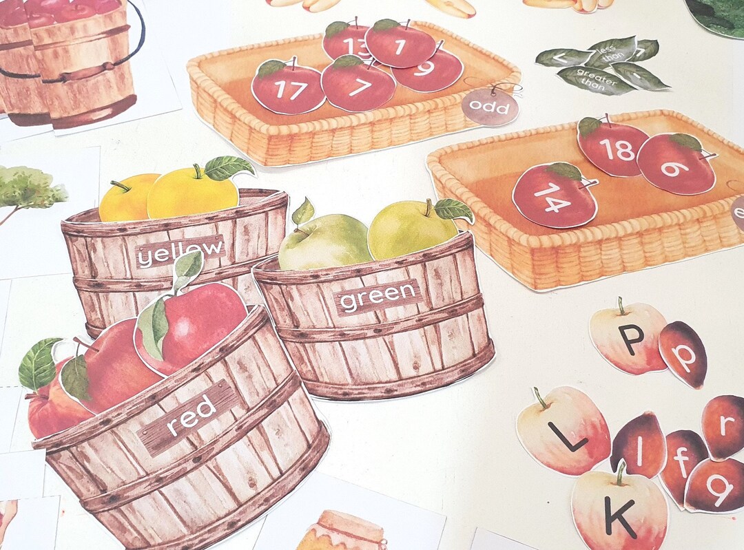 Apple Activity Pack, Apple Unit Study, Apple Morning Basket, Early Math ...