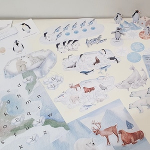 Polar Animals Activity Pack, Arctic and Antarctica Unit, Penguin Board ...