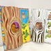 3D Woodland Tree Craft Coloring, Owl Squirrel Paper Craft, Printable ...