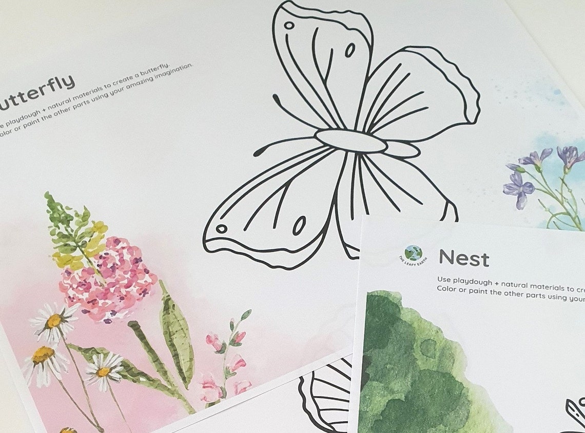 20 Nature-themed Playdough Mats, Printable Playdough Mats, Busy Book ...