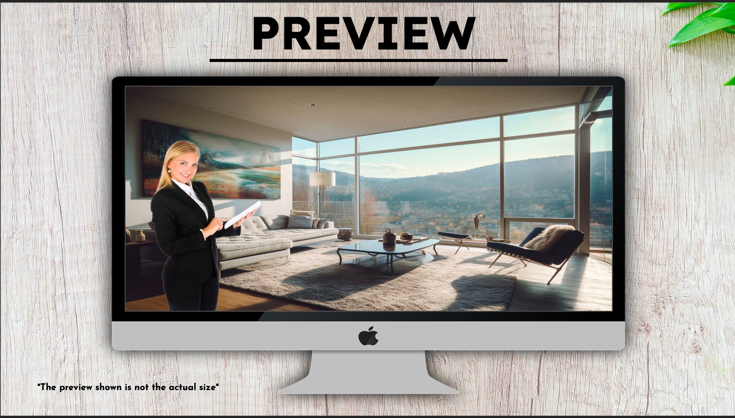 Zoom Virtual Backgrounds Modern Office Living Room Windows - Etsy