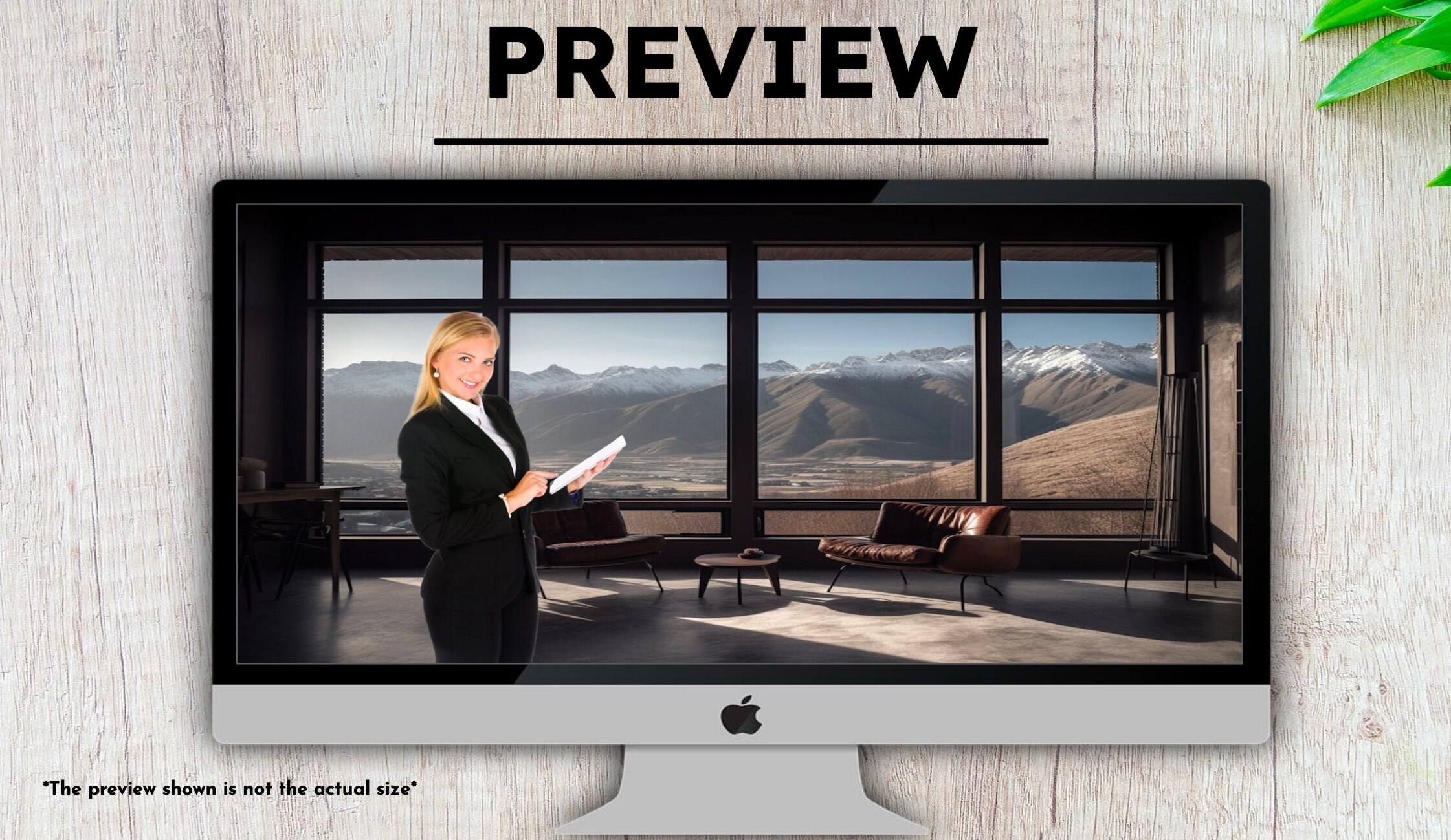 Zoom Virtual Backgrounds Modern Office Living Room Windows - Etsy