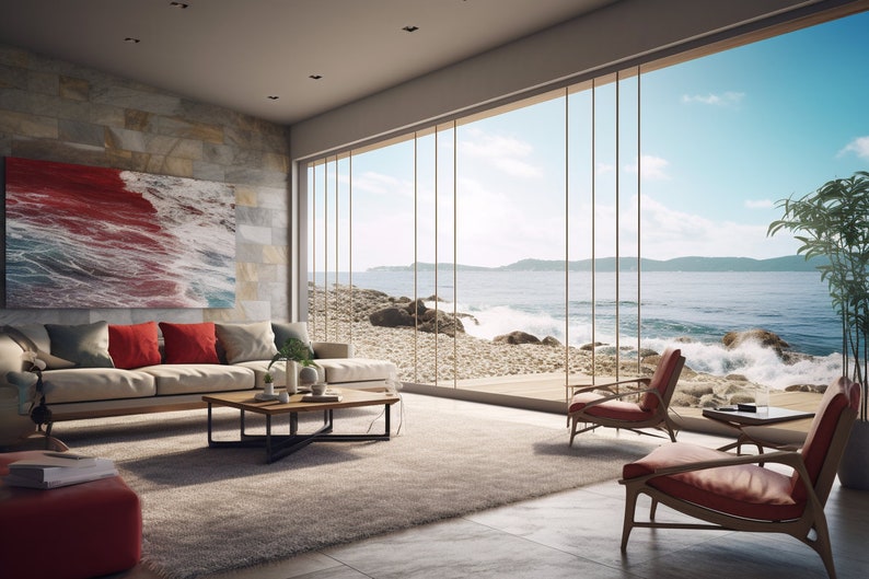 Zoom Virtual Backgrounds Modern Office Living Room Windows - Etsy