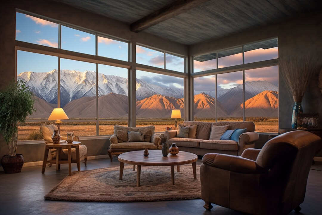 Zoom Virtual Backgrounds Modern Office Living Room Windows - Etsy