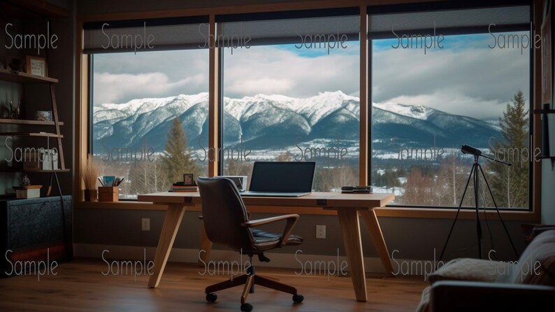 Zoom Virtual Backgrounds Modern, Office, Living Room, Windows, Beach ...