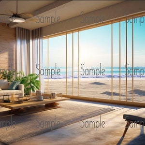 Zoom Virtual Backgrounds Modern, Office, Living Room, Windows, Beach ...