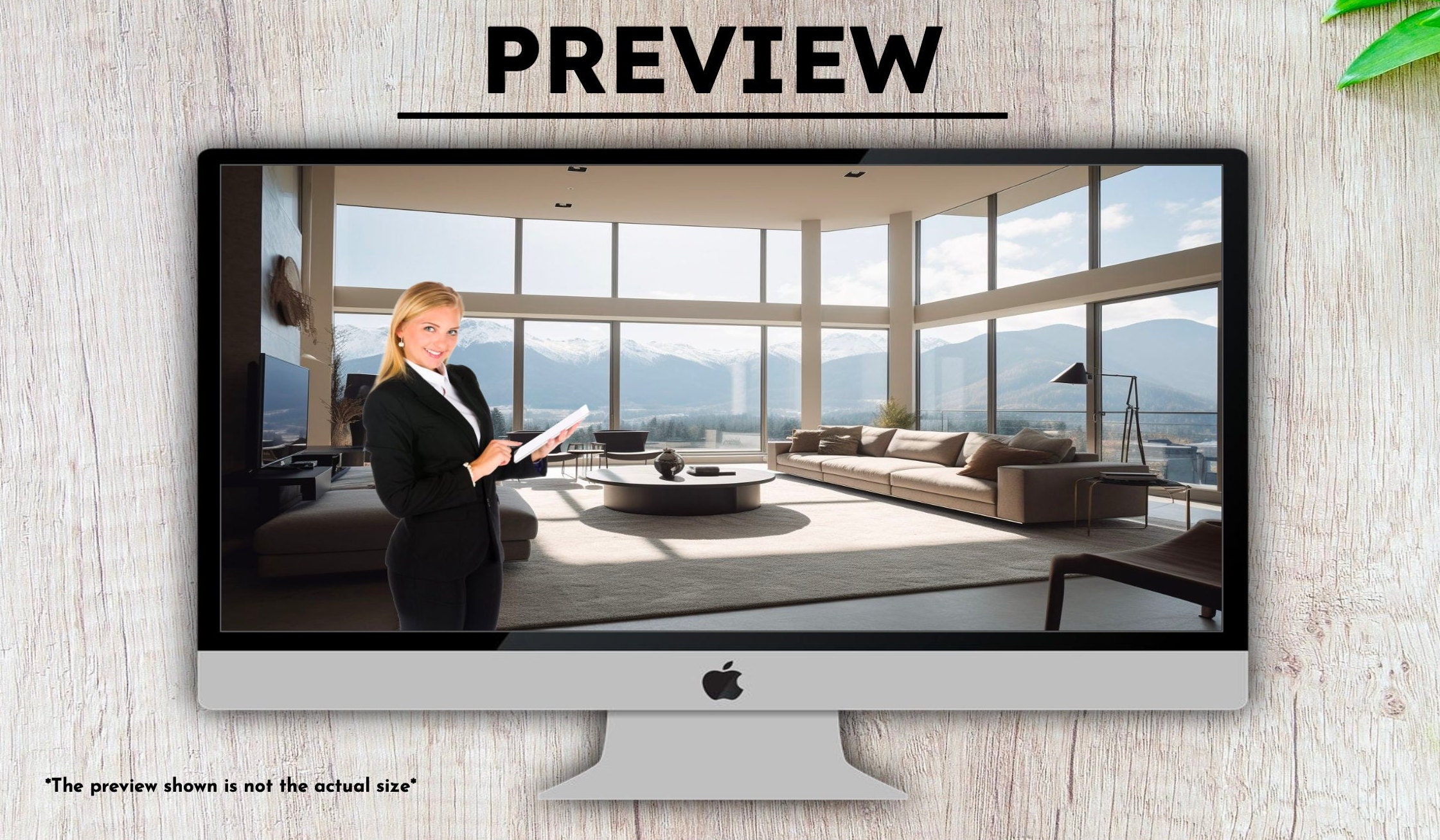 Zoom Virtual Backgrounds Modern Office Living Room Windows - Etsy