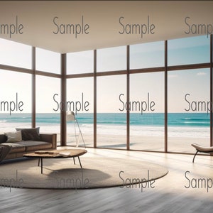 Zoom Virtual Backgrounds Modern, Office, Living Room, Windows, Beach ...