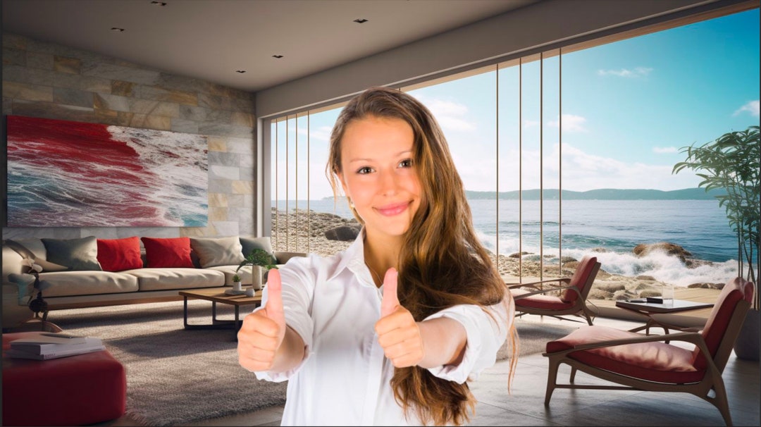 Zoom Virtual Backgrounds Modern, Office, Living Room, Windows, Beach ...