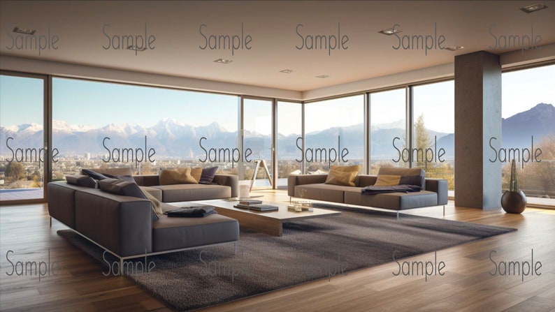 Zoom Virtual Backgrounds Modern, Office, Living Room, Windows, Beach ...