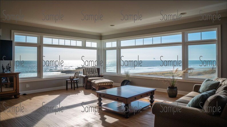 Zoom Virtual Backgrounds Modern, Office, Living Room, Windows, Beach ...