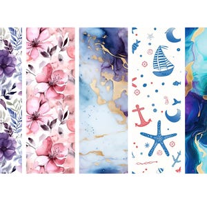 Canva Bookmark Template, 2x6, 2x7, 2x8 Bookmark Templates, Drag and ...