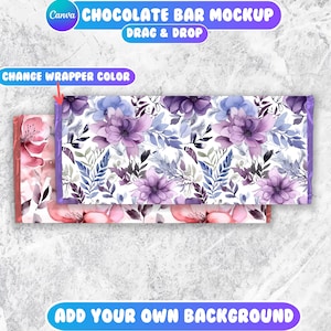 Canva Chocolate Bar Wrapper Mockup, Party Favor Mockup, Candy Bar ...