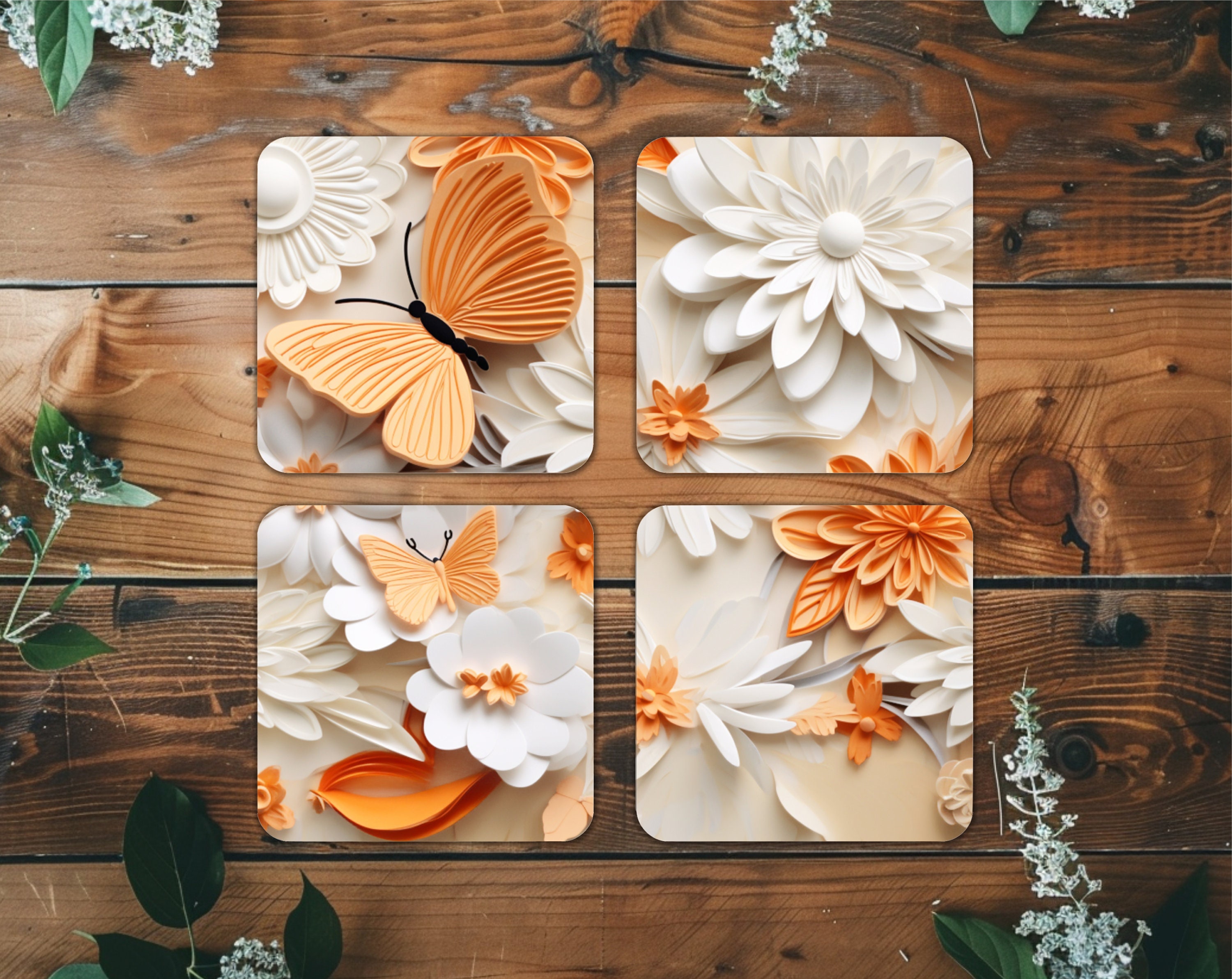 Canva Square Coaster Template Bundle, Coaster Png Mockup, Coaster ...