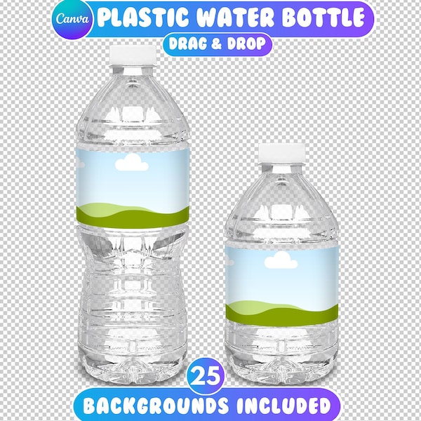 Water Bottle Canva Template - Etsy