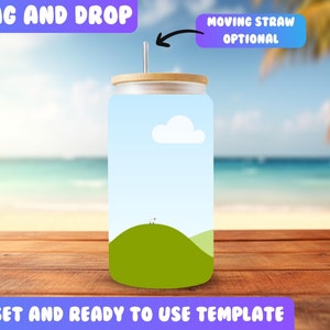 Canva Rotating Glass Can Mockup | Animated Glass Can Mockup | Beer Can ...