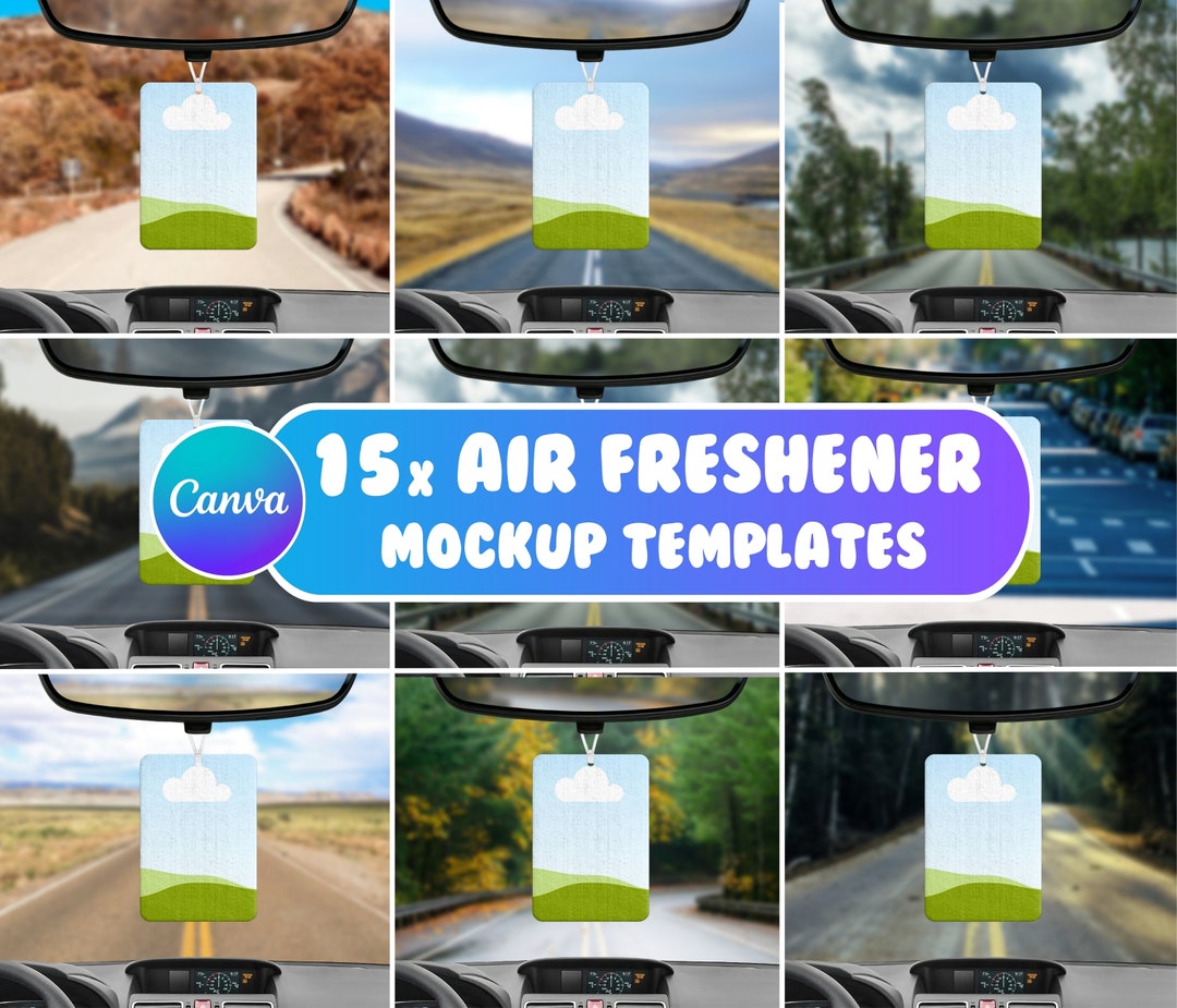 Air Freshener Canva Mockup, Car Air Freshener Template, Drag and Drop ...