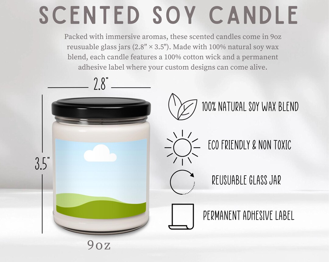 9oz Scented Candle Size Chart, Printify Scented Candle Size Chart, Easy ...