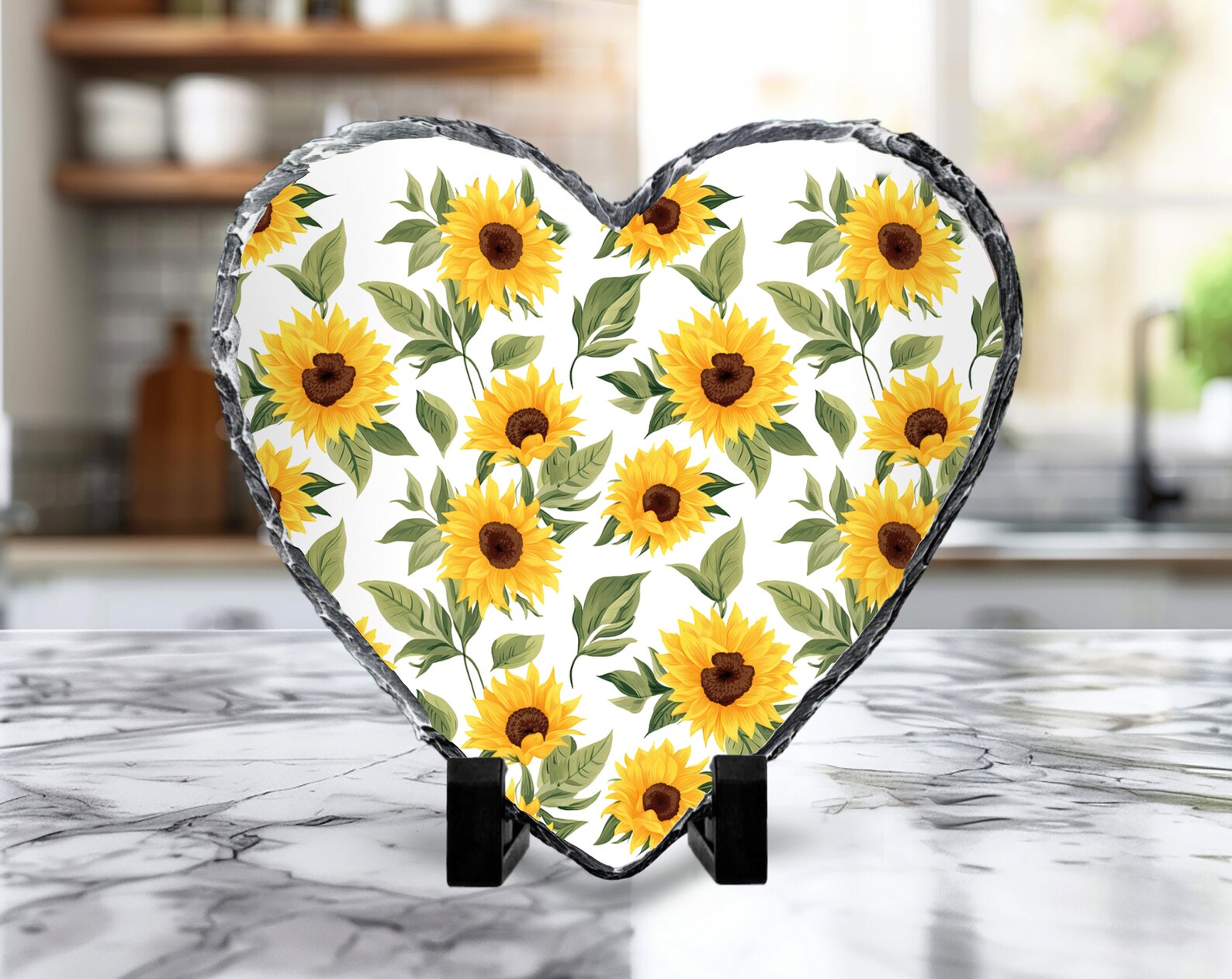 Heart Slate Canva Mockup, Sublimation Circle Slate Mockup, Photo Slate ...