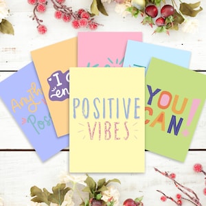 Affirmation Cards Canva Mockup, Drag and Drop Template, Editable Canva ...
