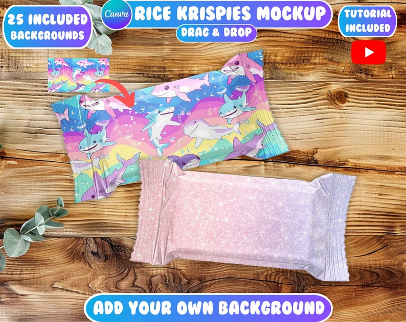 Canva Rice Krispies Treat Mockup, Party Favor Mockup, Krispies Treat ...