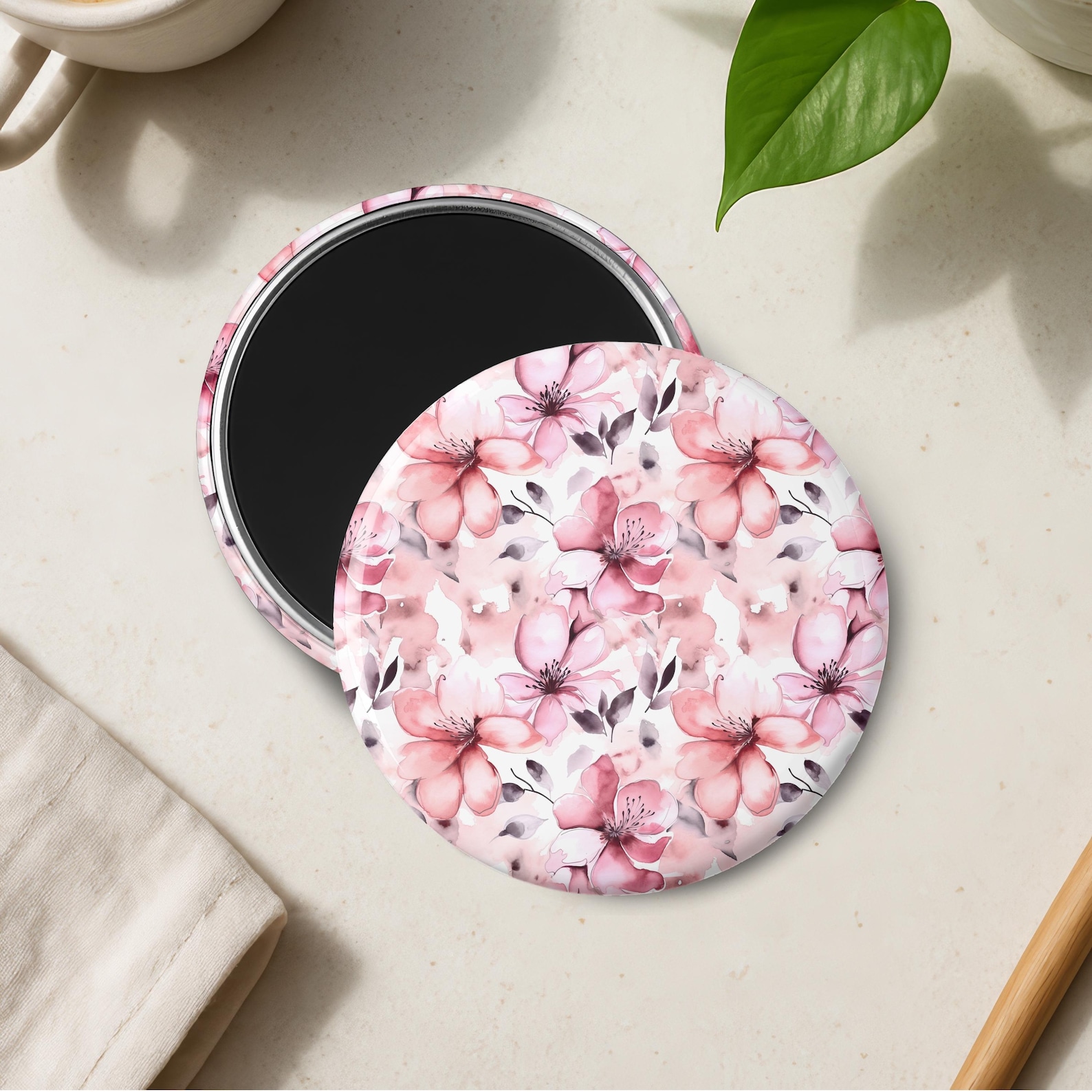 Round Magnet Button Mockup, Round Button Mockup, Canva Magnet Button ...