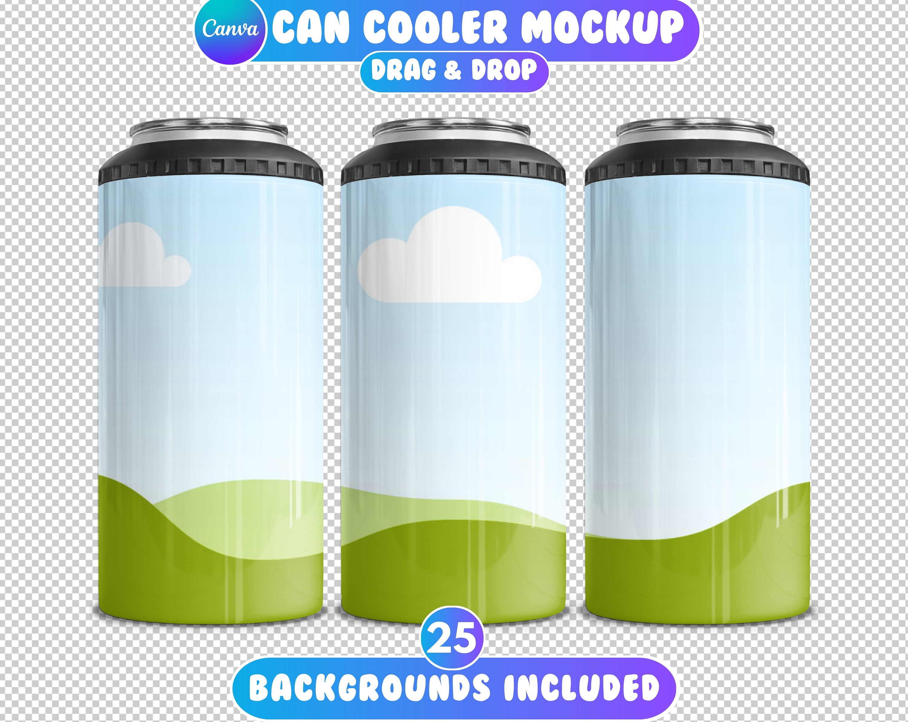 4 in 1 Can Cooler Mockup, 16oz Can Cooler Mockup, Canva Can Cooler ...
