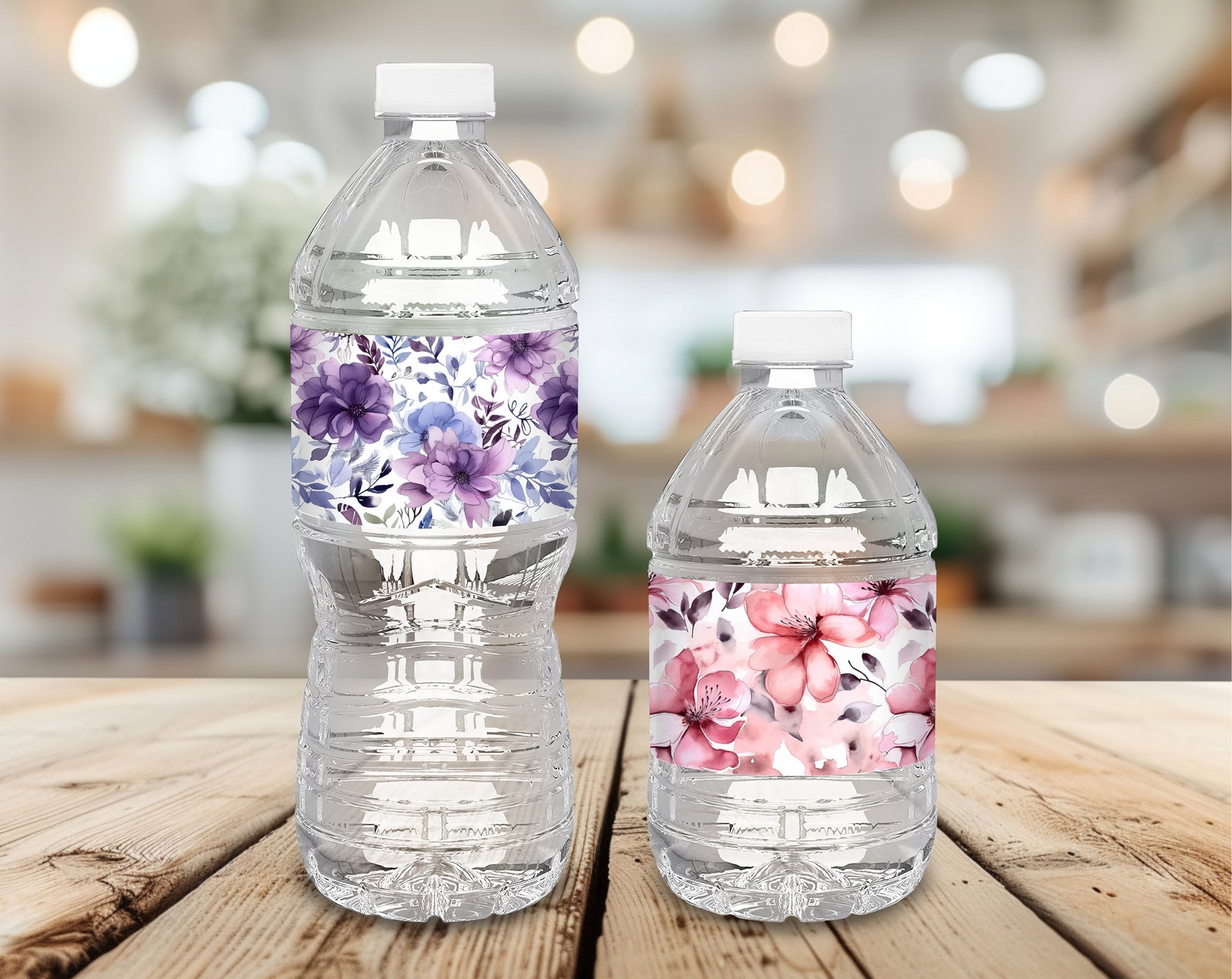 Canva Plastic Water Bottle Mockup, Party Favor Water Bottle Mockup ...