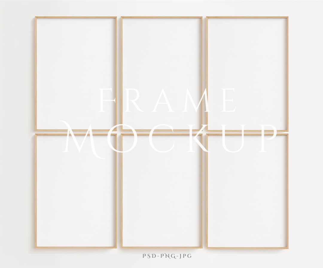 Frame Mockup A4 | 6 Frame Mockup | Six Frame Mockup | Print Frame ...