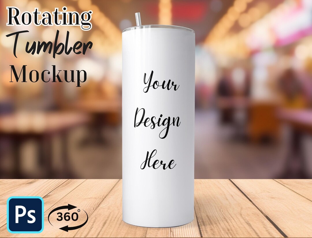 20 Oz Rotating Tumbler Animation Mockup V2 | Rotating Tumbler Mockup ...