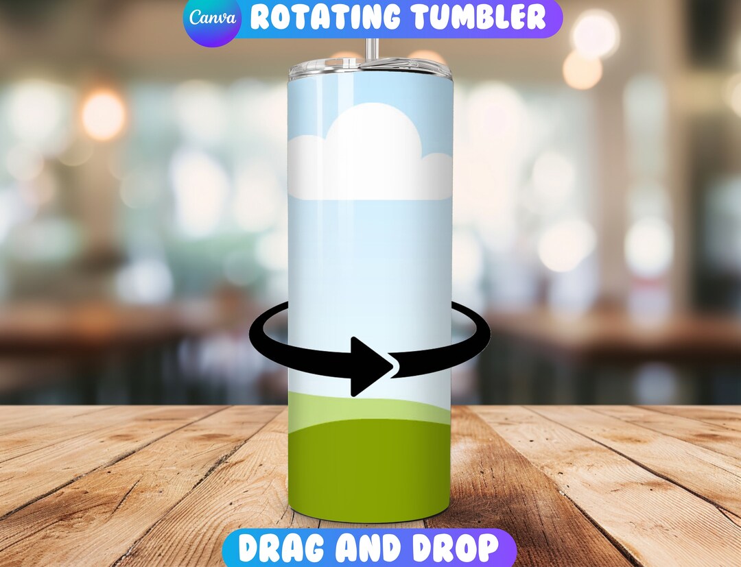 20oz Rotating Tumbler Mockup, Canva Tumbler Rotating Mockup, 20oz Canva ...