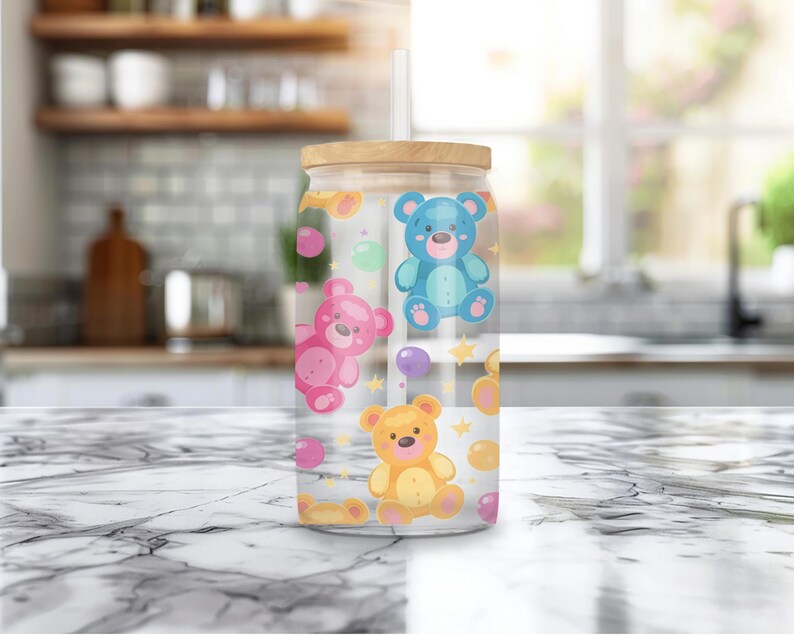 Rotating Glass Can Mockup, Clear Glass Can Mockup, Canva Drag and Drop ...