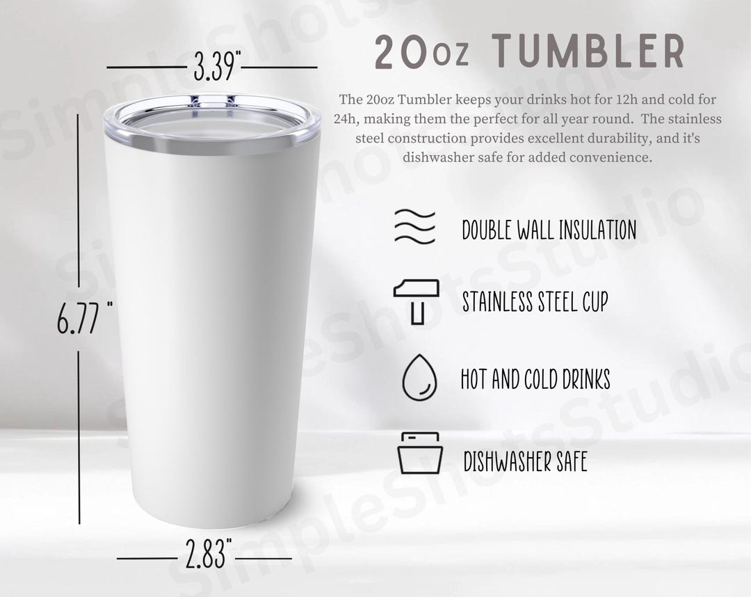 20z Tumbler Size Chart, Printify 20oz Tumbler Size Chart, Easy Use Drag ...