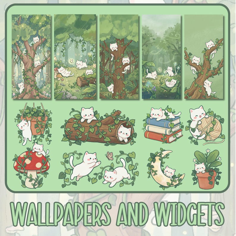 Plants & Cats App Icons: 130+ Cute App Icons, Ios and Android ...