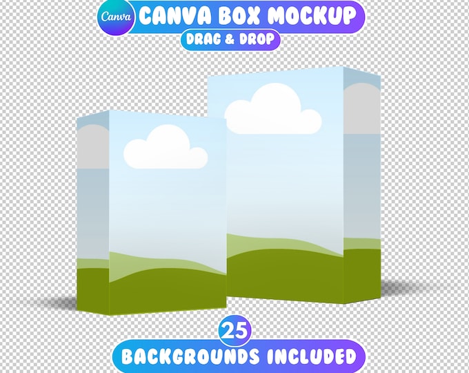 CANVA BOX Mockup, , Box Mockup, Software Mockup, Canva Template ...